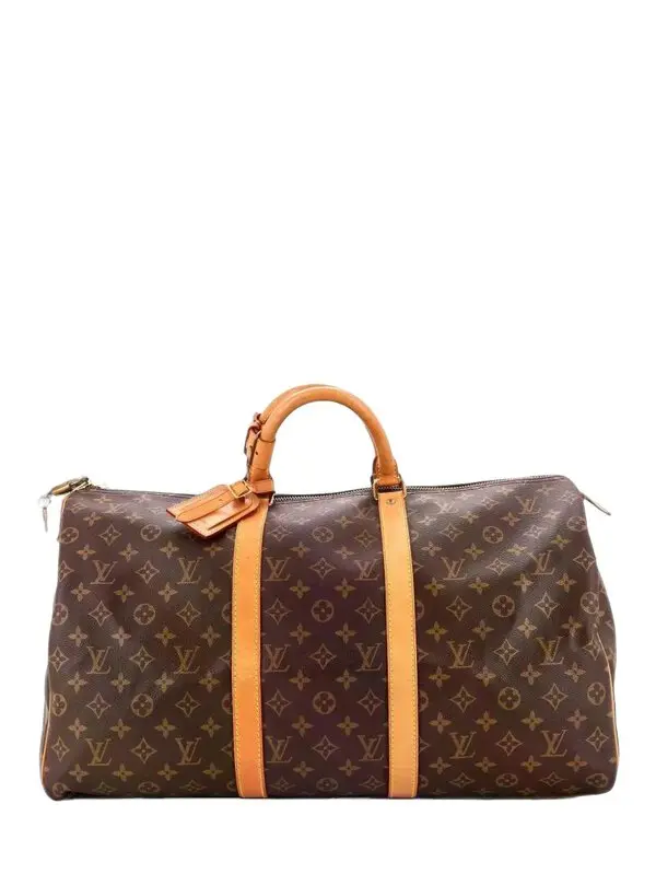 LOUIS VUITTON Keepall Monogram Canvas 50 Travel Bag - Brown