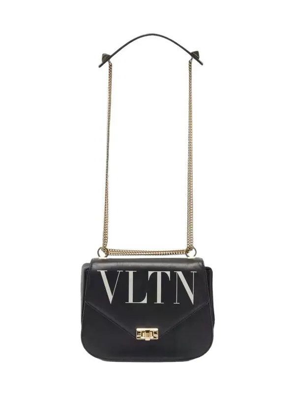 Valentino Garavani Vltn Flap Shoulder Bag - Black