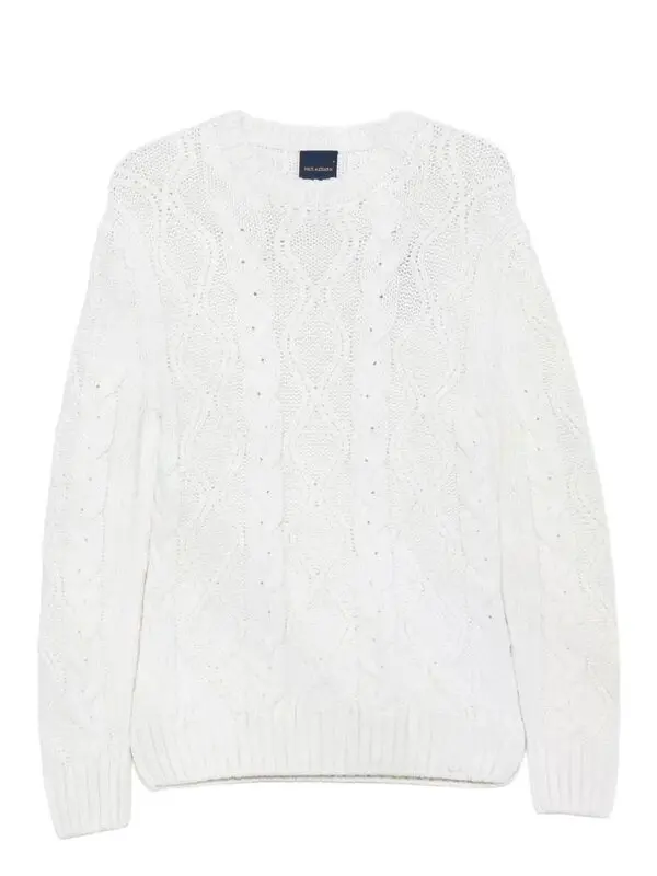 Paul & Shark Cable-knit Wool Sweater - White