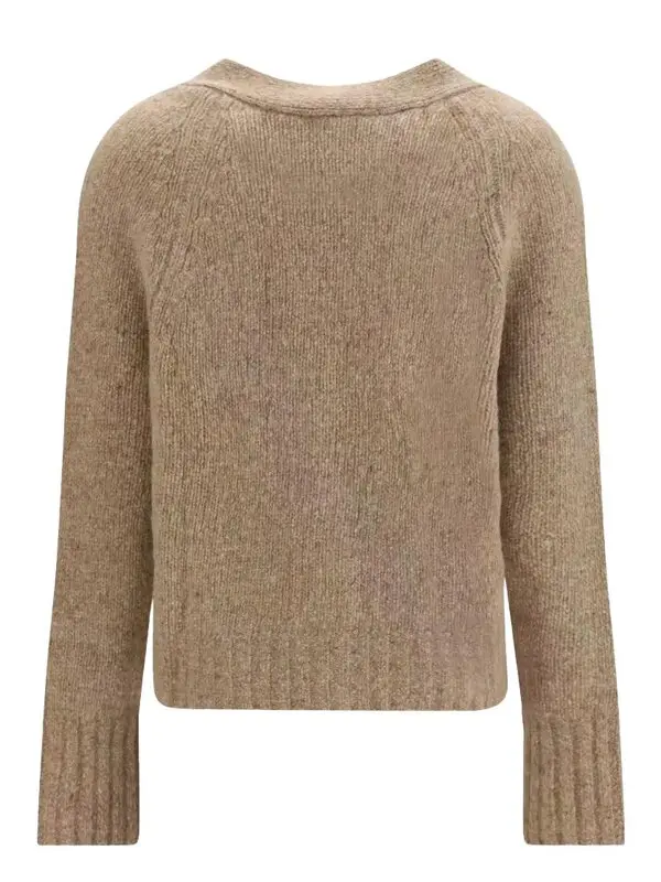 ALLUDE Cashmere V-neck Cardigan - Neutrals