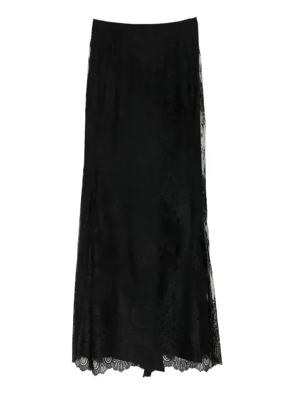 Zuhair Murad Lace Fishtail Long Skirt - Black