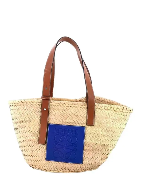Loewe Raffia Medium Bucket Bag - Blue
