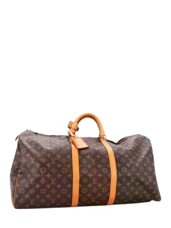 LOUIS VUITTON Monogram Canvas Keepall Travel Bag 60 - Brown