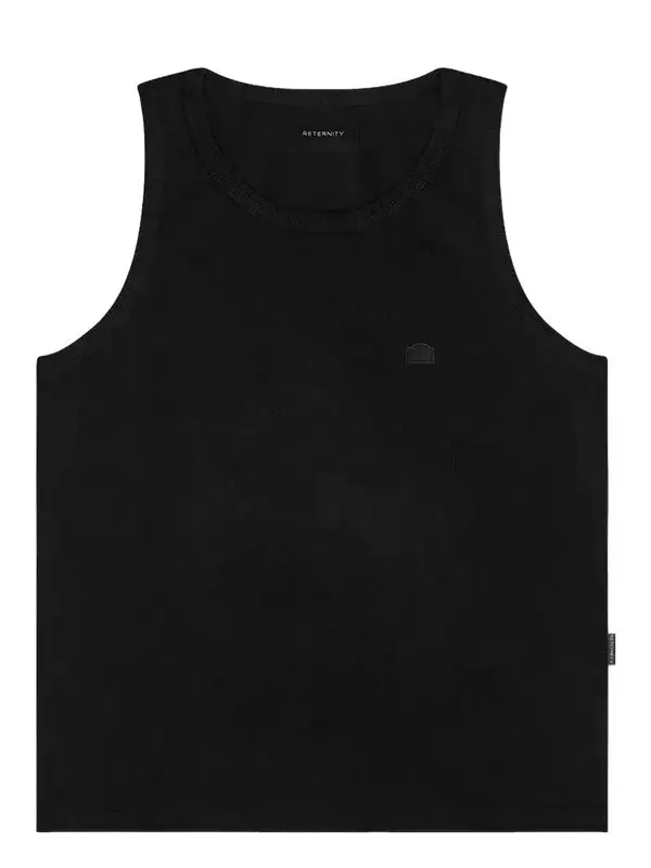 RETERNITY Signe Ribbed Tank Top - Black