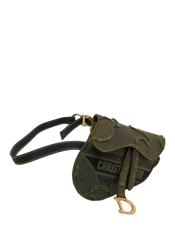 Dior 2019 Embroidered Canvas Belt Bag - Green