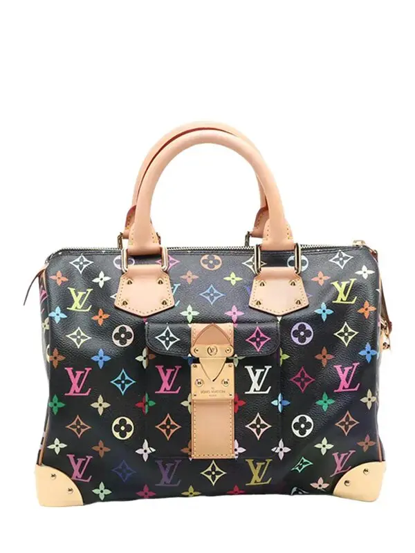 LOUIS VUITTON 2011 Monogram Multicolore Speedy 30 Boston Bag - Black