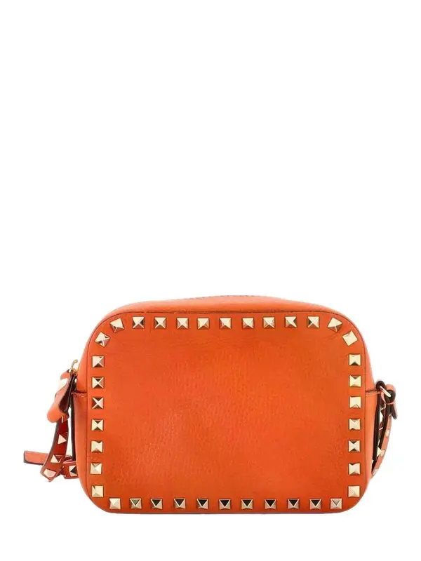 Valentino Garavani Rockstud Camera Leather Crossbody Bag - Orange