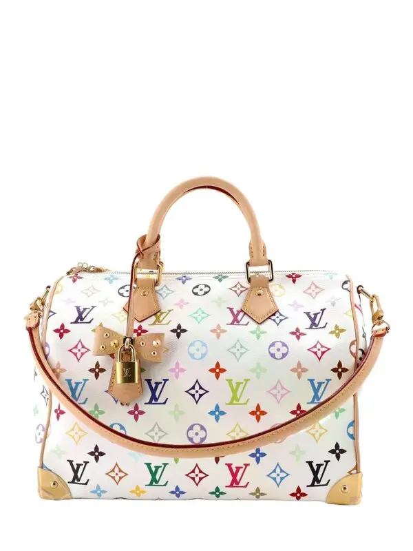 LOUIS VUITTON X Takashi Murakami Monogram Multicolor Speedy Soft Bandouliere 30 Satchel - Multicolour