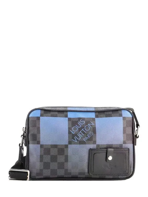 LOUIS VUITTON Limited Edition Damier Graphite Giant Alpha Messenger Bag - Blue