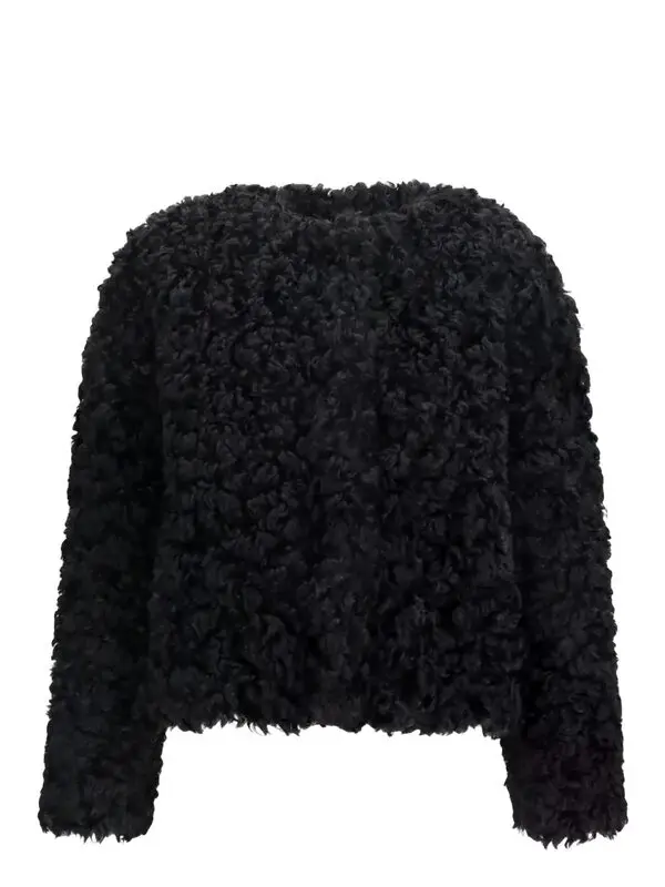 KRISTINA TI Textured-finish Coat - Black