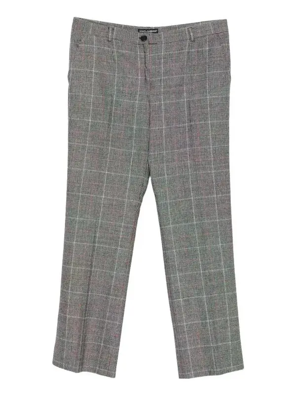 Dolce & Gabbana 1990s Check-pattern Trousers - Grey