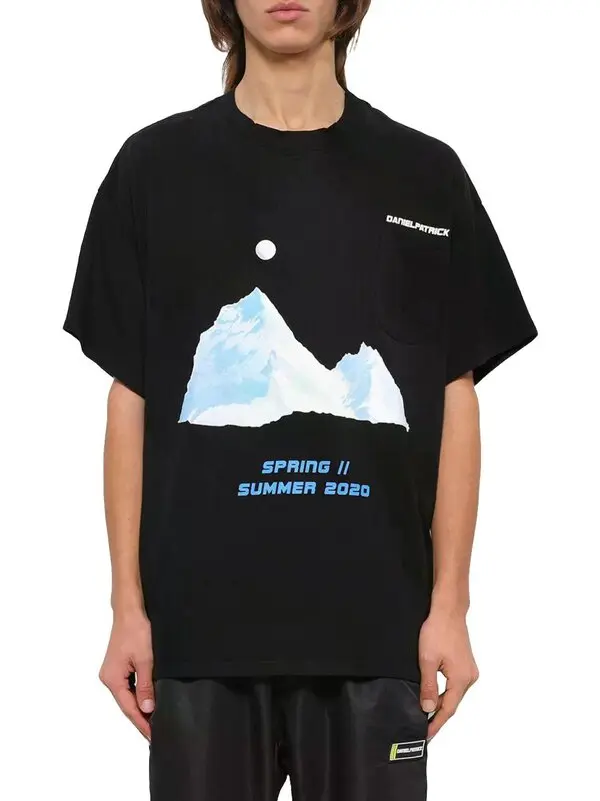 DANIEL PATRICK Chest-pocket T-shirt - Black