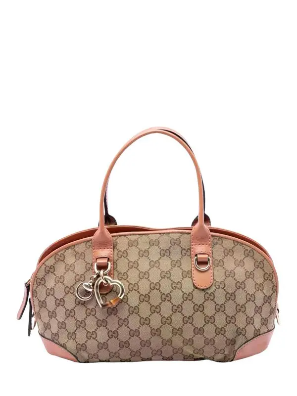 Gucci Gg Canvas Heart Bit Satchel - Neutrals
