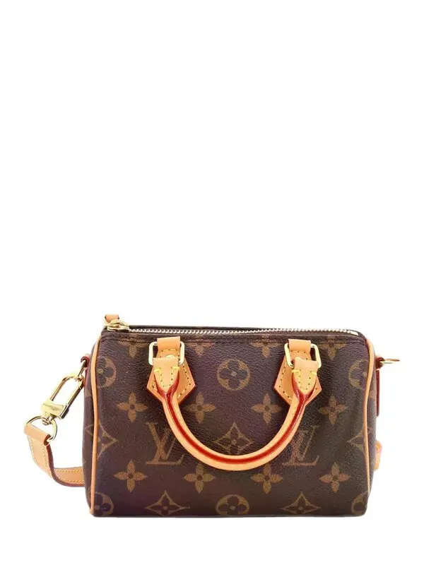 LOUIS VUITTON Monogram Canvas Nano Speedy Bandouliere Nm Cross Body Bag - Brown