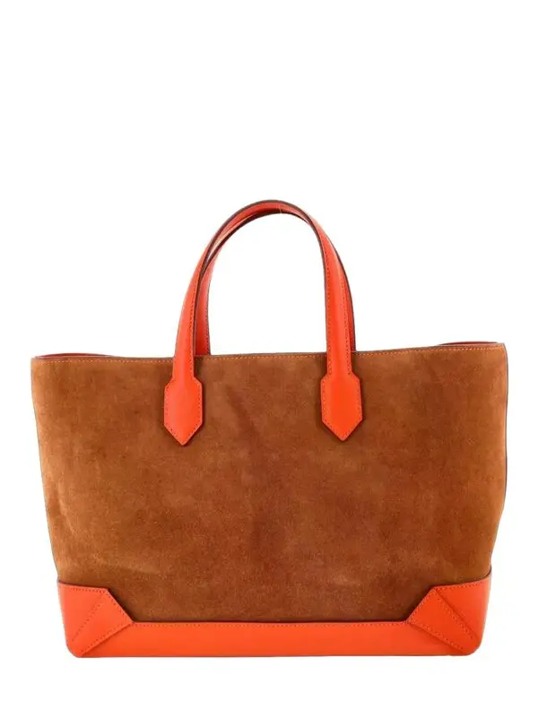 Hermès Maxibox Cabas Doblis Suede With Epsom Tote Bag - Brown