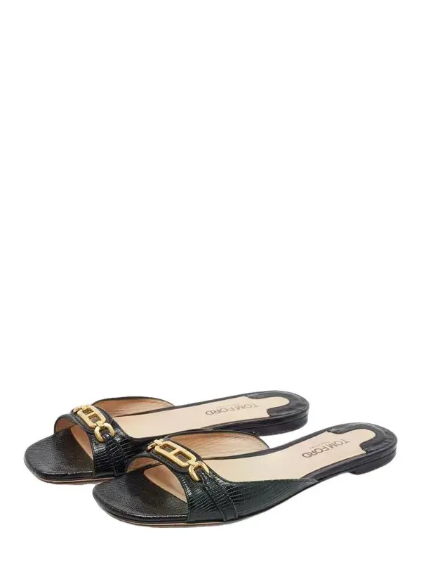 TOM FORD Whitney Flat Sandals - Black