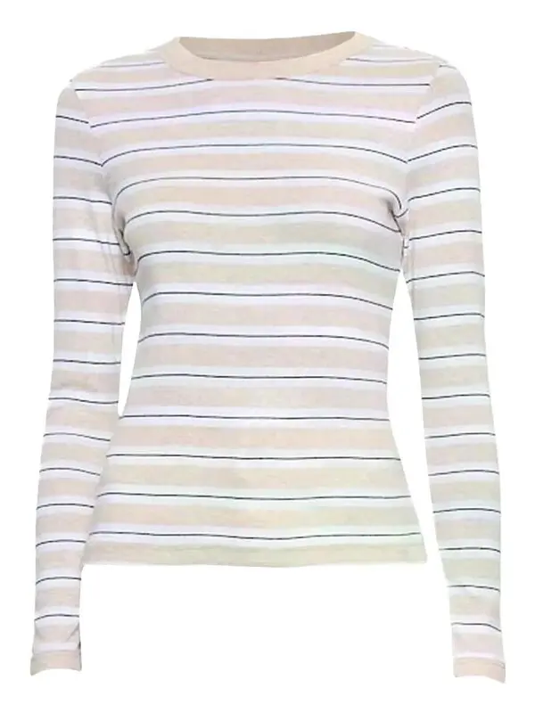 Enza Costa Striped Long-sleeve T-shirt - Neutrals