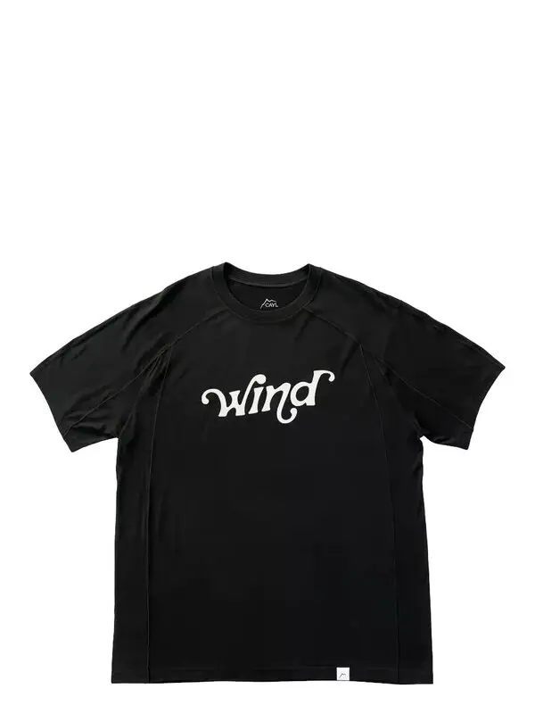 CAYL Wind Logo-print Raglan-sleeve T-shirt - Black