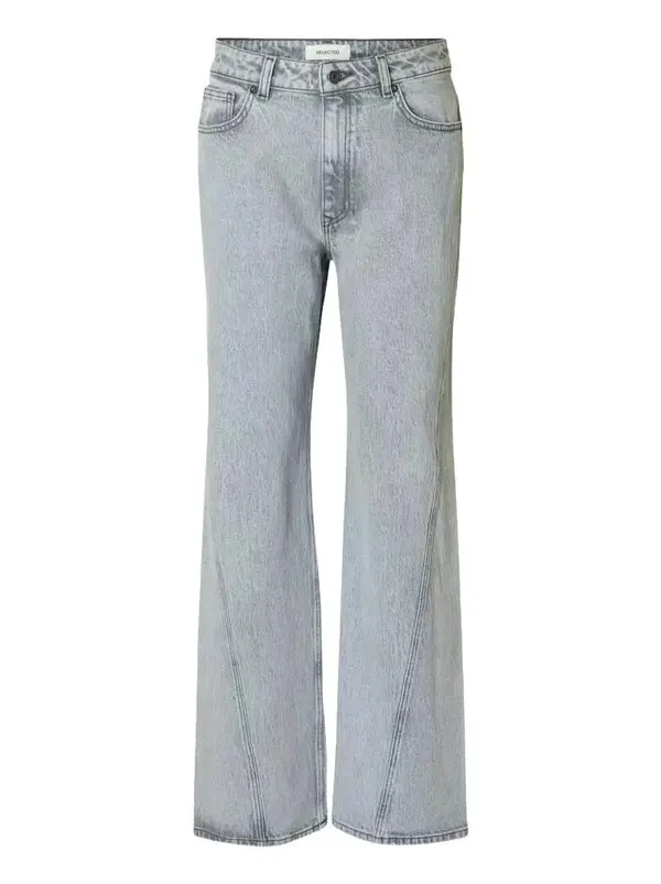 SELECTED Seam-detail Jeans - Grey