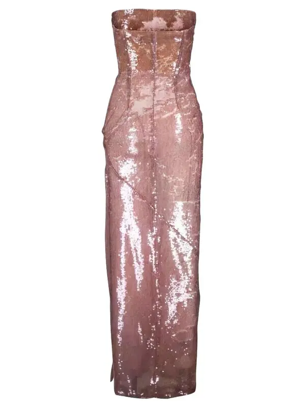 Galvan Sequin-embellished Strapless Maxi Dress - Pink