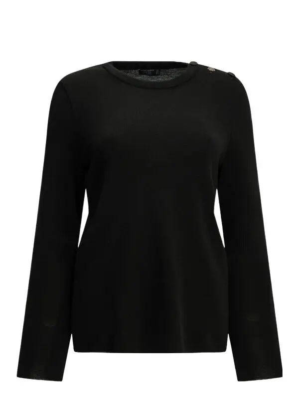 Saint James Striped Knit Top - Black