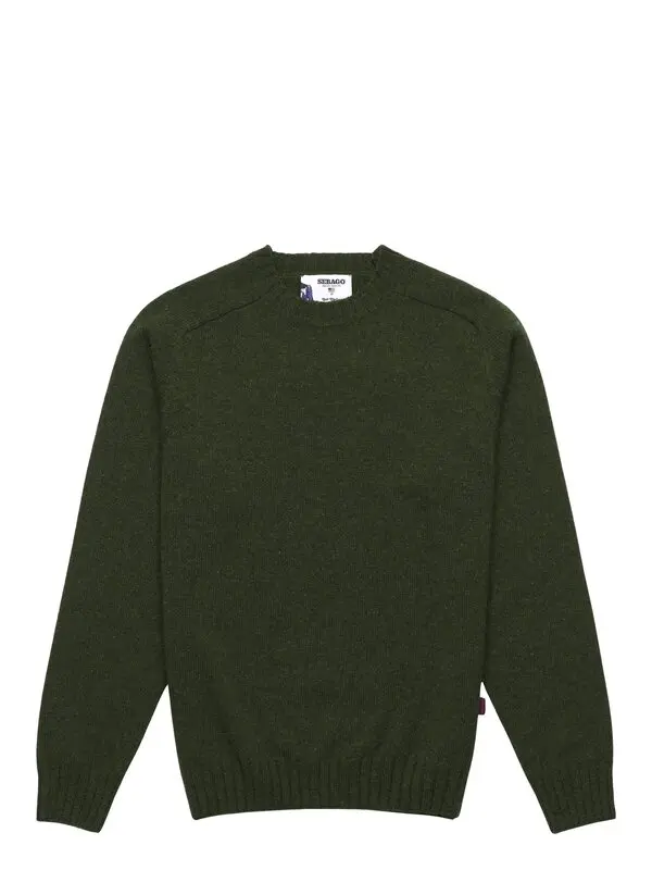 SEBAGO Forest Wool Leisure Jumper With Raglan Sleeves - Green