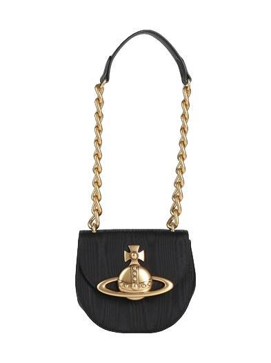 VIVIENNE WESTWOOD Textile Fibers Shoulder Bag - Black