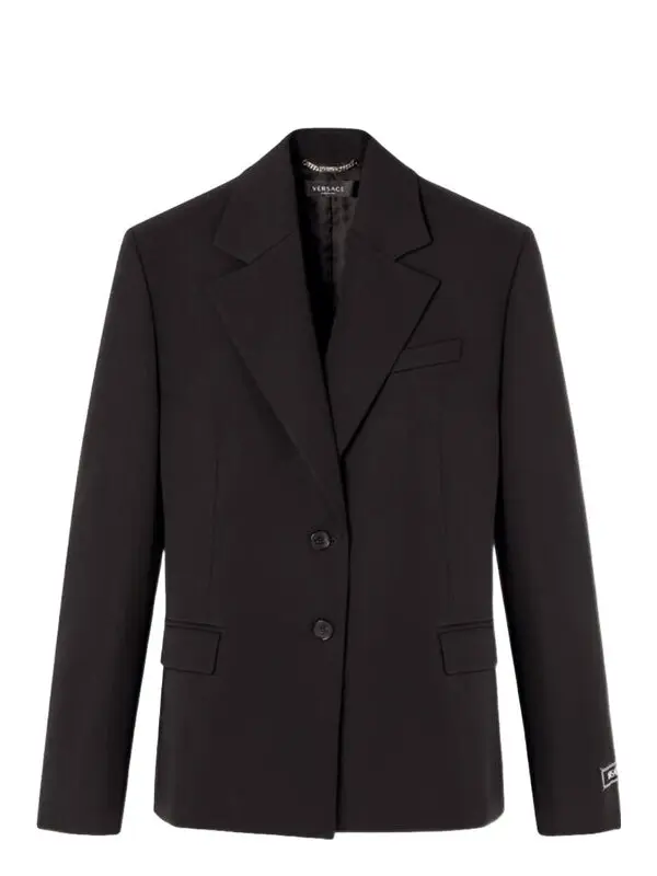 Versace Single-breasted Wool Blazer - Black