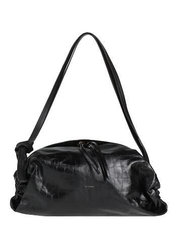 JIL SANDER Cow Leather Shoulder Bag - Black