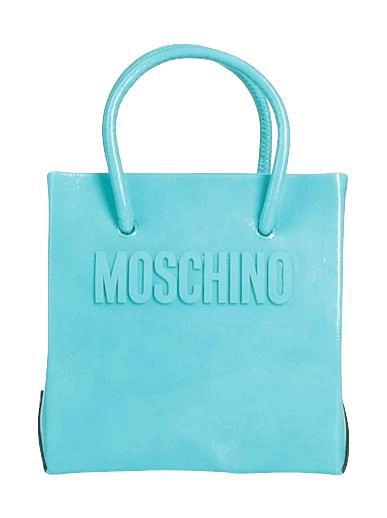 Moschino Glossed-leather Handbag - Blue