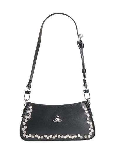 VIVIENNE WESTWOOD Tasha Leather Shoulder Phone Bag - Black