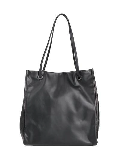 Fabiana Filippi Glossed Leather Tote Handbag - Black