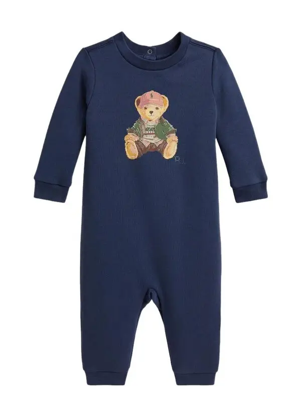 Polo Ralph Lauren Polo Bear Cotton-blend Coverall - Navy