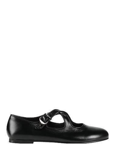 NILA & NILA Leather Mary Jane Flats - Black