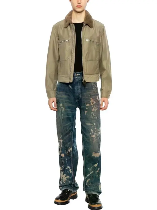 Mastercraft Union Carpenter Jeans With Paint Splatter - Blue