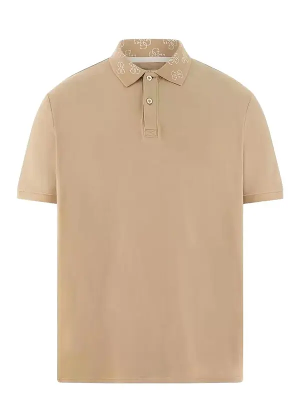 Guess Logo-collar Polo Shirt - Neutrals