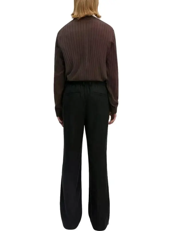 ANOTHER ASPECT Pinstripe Pattern Trousers - Black