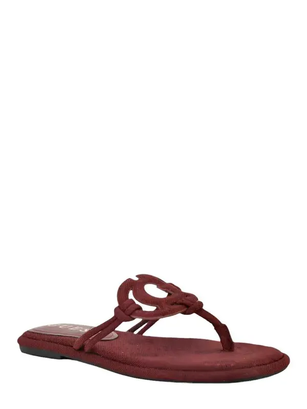 Guess Saime Signature Flip-flop Sandals - Red