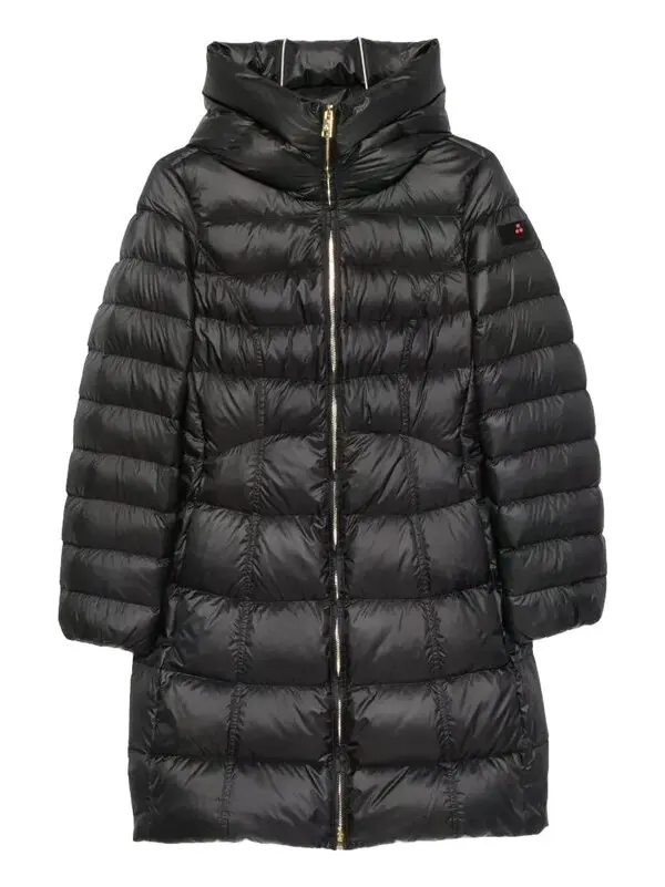 Peuterey Quilted Hooded Coat - Black