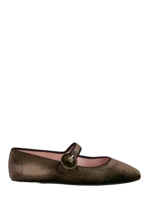 Pretty Ballerinas Velvet Ballet Flats - Brown