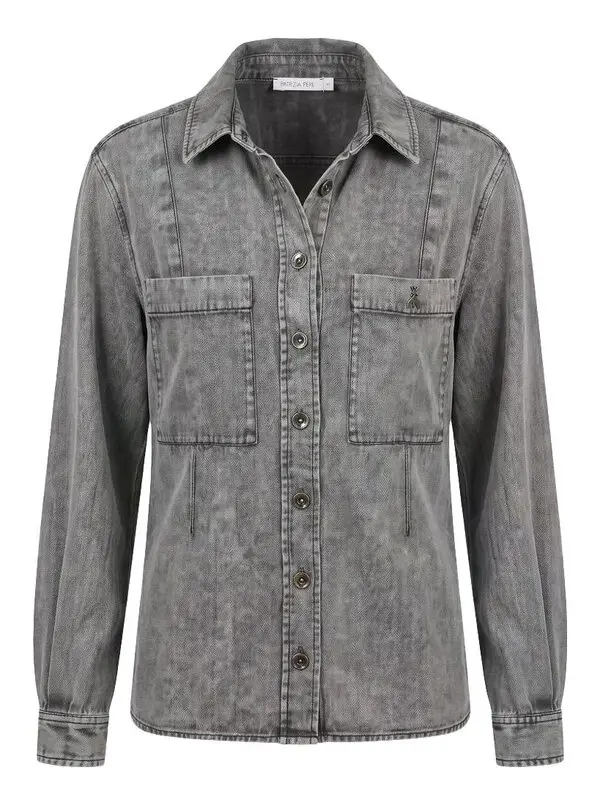 Patrizia Pepe Washed Textured Shirt - Grey