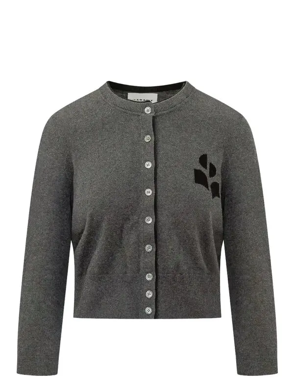 MARANT ETOILE Lona Logo-patch Cardigan - Grey