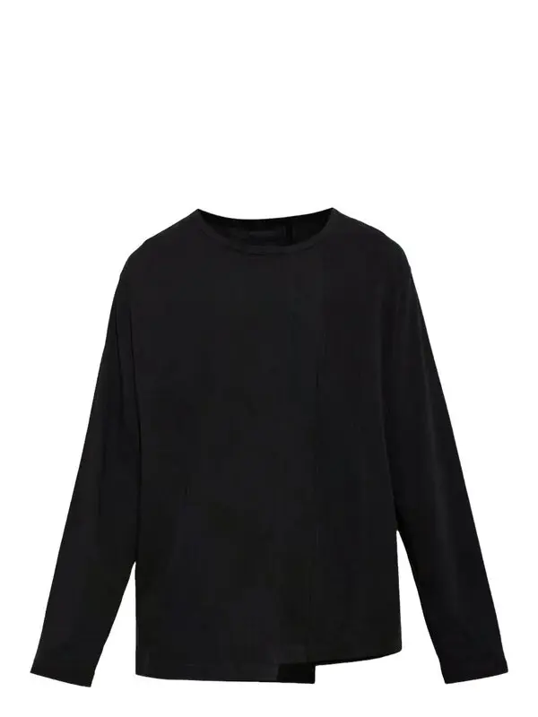 Yohji Yamamoto Seam-detail Long-sleeve T-shirt - Black