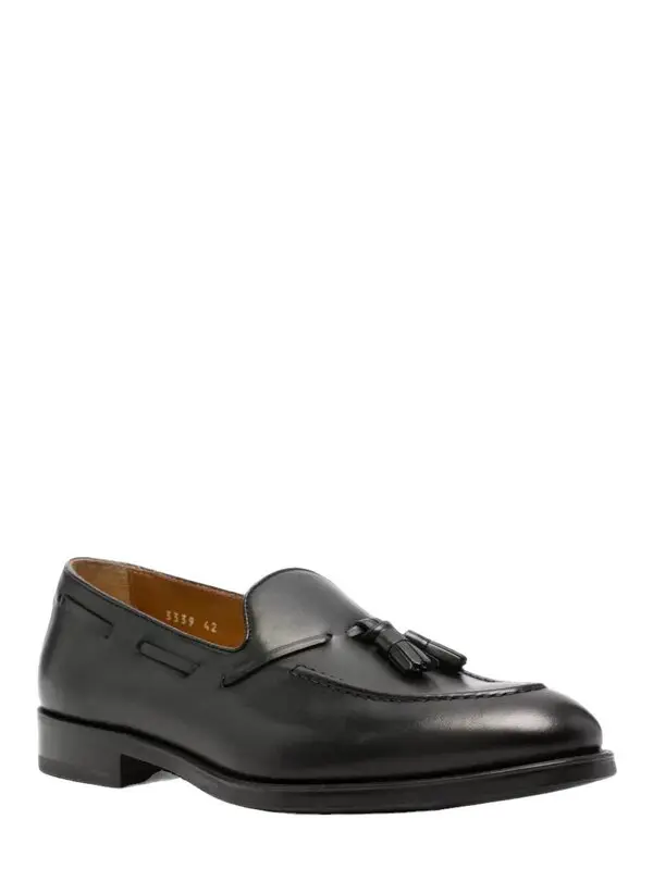 DOUCAL'S Tassel Leather Loafers - Black