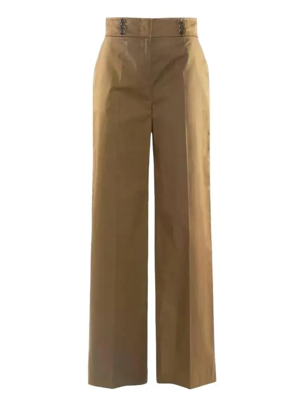 NENETTE Emon Button-detail Palazzo Pants - Brown