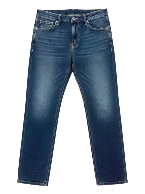 MICHAEL COAL Faded Whiskered Jeans - Blue