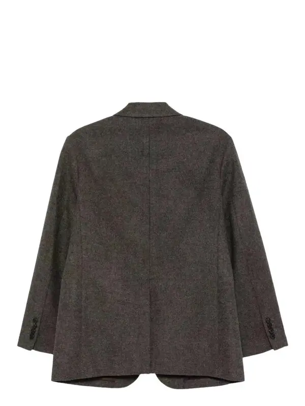 DUNST Notched-lapel Single-breasted Blazer - Brown