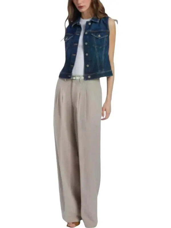 DONDUP Eloise Wide-leg Trousers - Neutrals