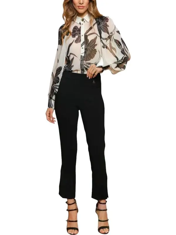 DIVEDIVINE Nora Floral-print Puff-sleeve Shirt - Neutrals