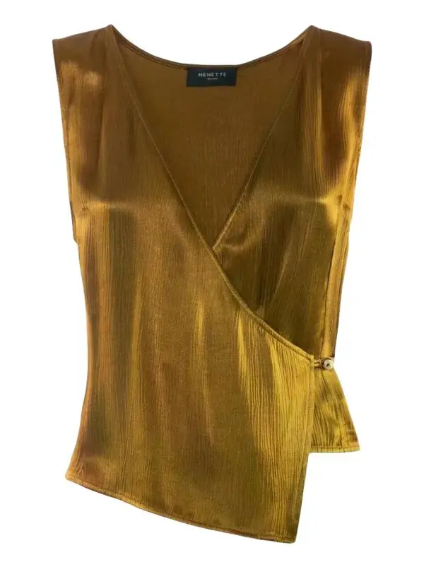 NENETTE Flippi Wrap-style Asymmetric Top - Brown